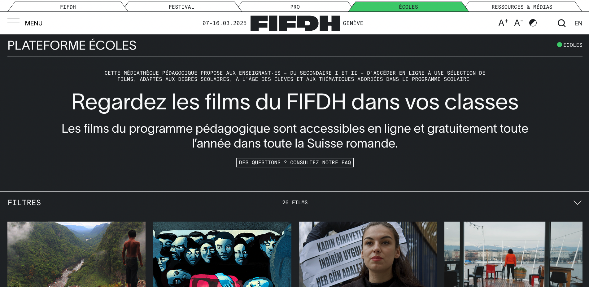 Back to school — new films to watch in class - FIFDH